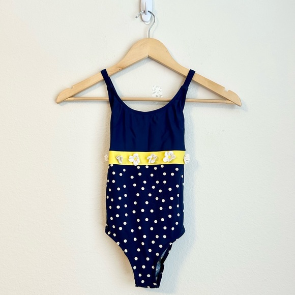 Mini Boden | Swim | Mini Boden Girls Polka Dot Daisy One Piece Swimsuit ...